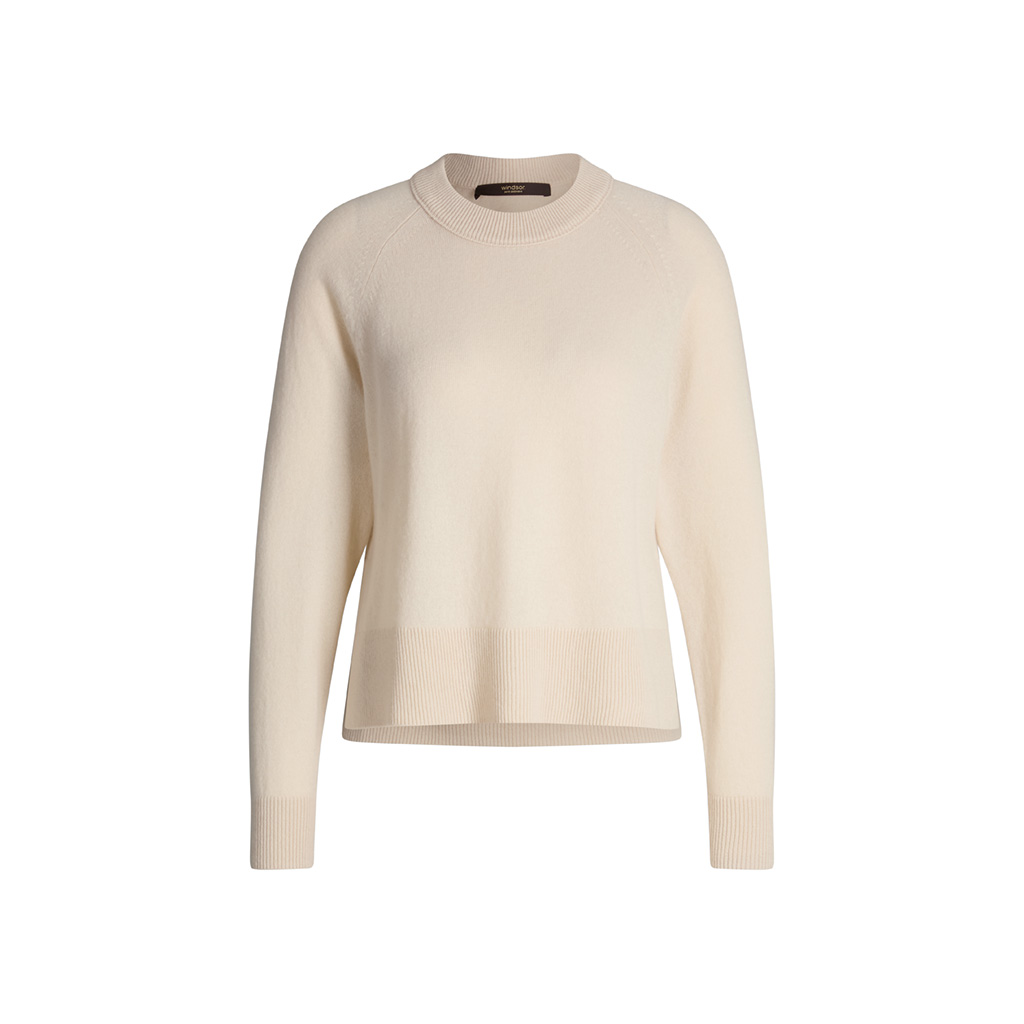 Cashmere-Pullover in Creme - im windsor. Online-Shop