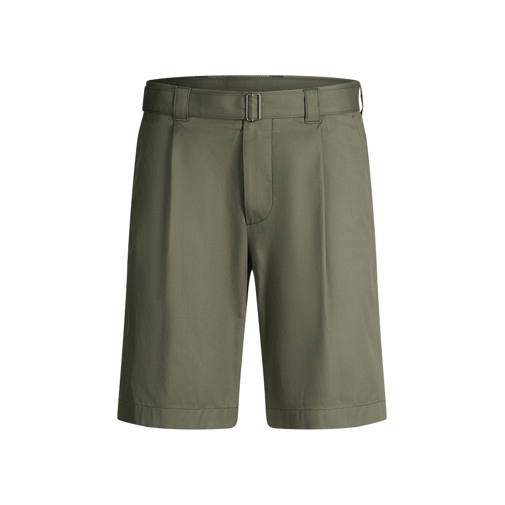 Baumwollmix-Shorts Scrivo in Oliv - im windsor. Online-Shop