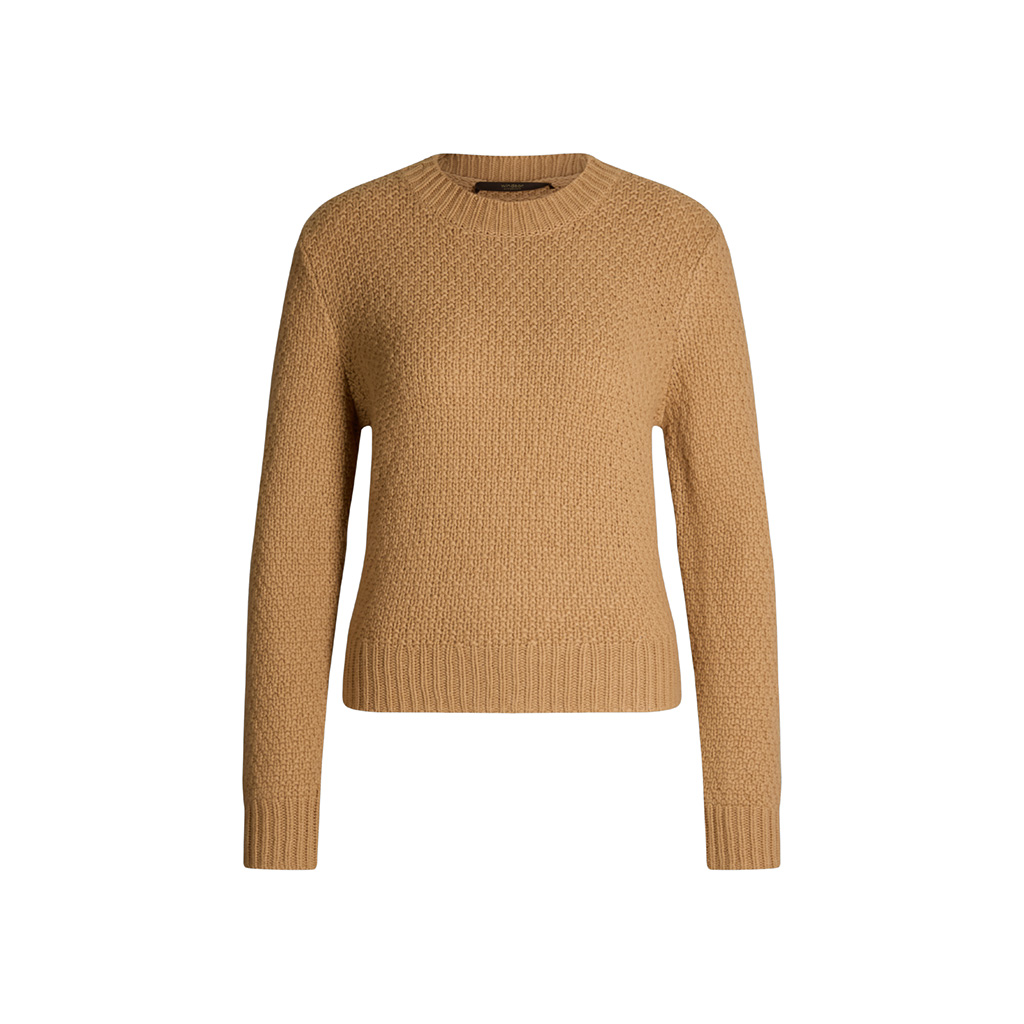 Cashmere-Rundhals-Pullover in Braun - im windsor. Online-Shop