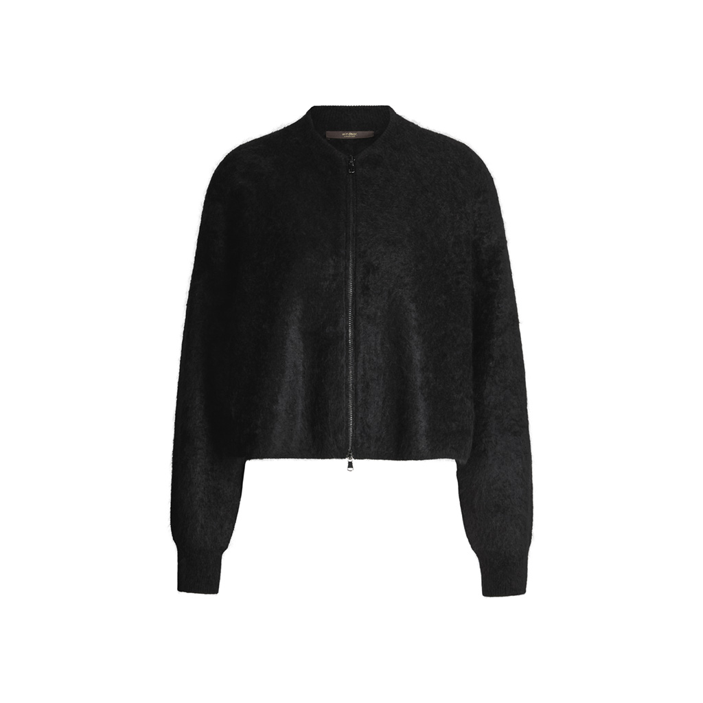 Brushed-Cashmere-Zipp-Blouson in Schwarz - im windsor. Online-Shop
